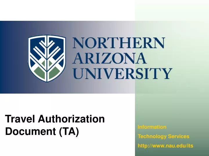 PPT - Travel Authorization Document (TA) PowerPoint Presentation, free ...