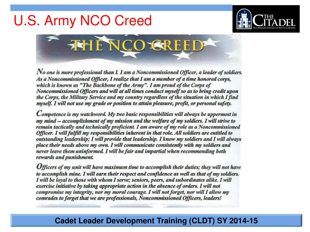 PPT - Noncommissioned Officer (NCO) ROLES AND RESPONSIBILITIES ...
