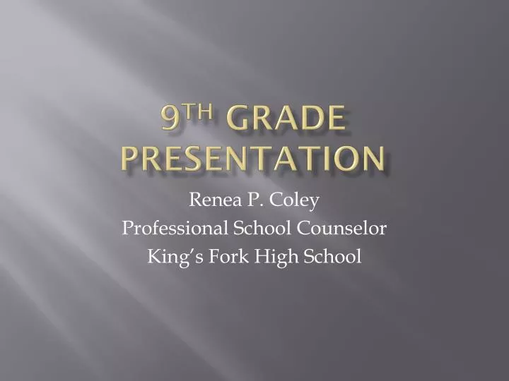PPT - 9 th Grade presentation PowerPoint Presentation, free download ...