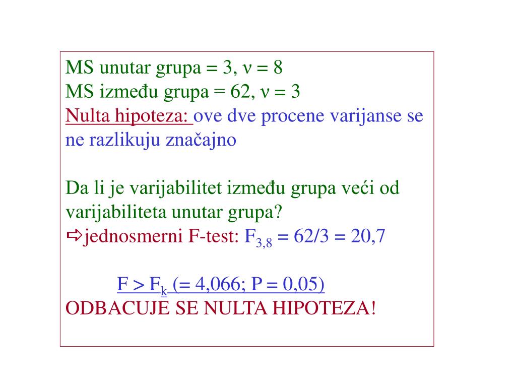 PPT - STATISTI ČKI TESTOVI (TESTOVI ZNAČAJNOSTI) PowerPoint ...