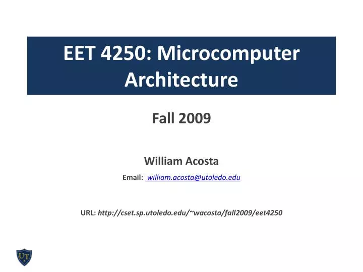 PPT - EET 4250: Microcomputer Architecture PowerPoint Presentation ...