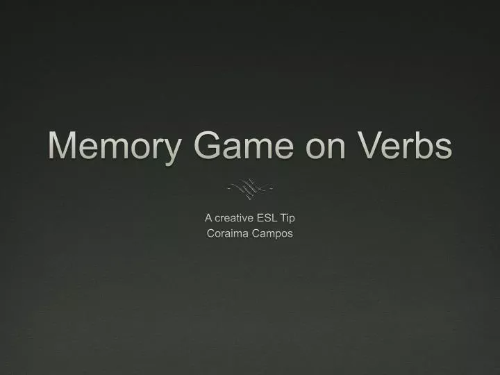 PPT - Memory Game on Verbs PowerPoint Presentation, free download - ID ...
