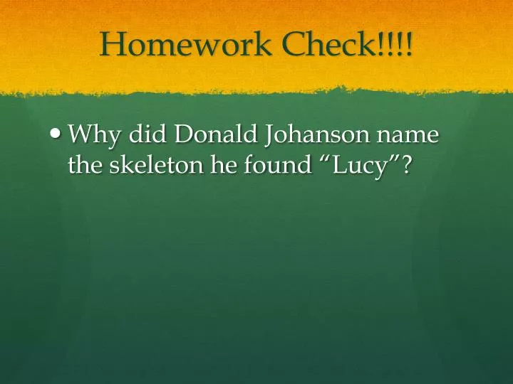 PPT - Homework Check!!!! PowerPoint Presentation, free download - ID ...