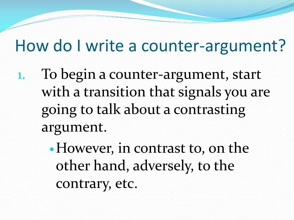 PPT Counter Argument PowerPoint Presentation Free Download ID 3231357