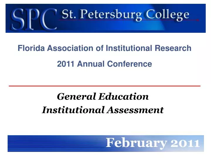 PPT - General Education Institutional Assessment PowerPoint ...