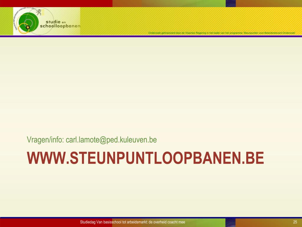 PPT - Carl Lamote, Jan Van Damme, Wim Van Den Noortgate PowerPoint ...
