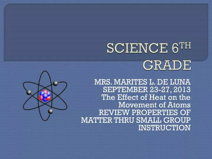 PPT - SCIENCE 6 TH GRADE PowerPoint Presentation, free download - ID ...