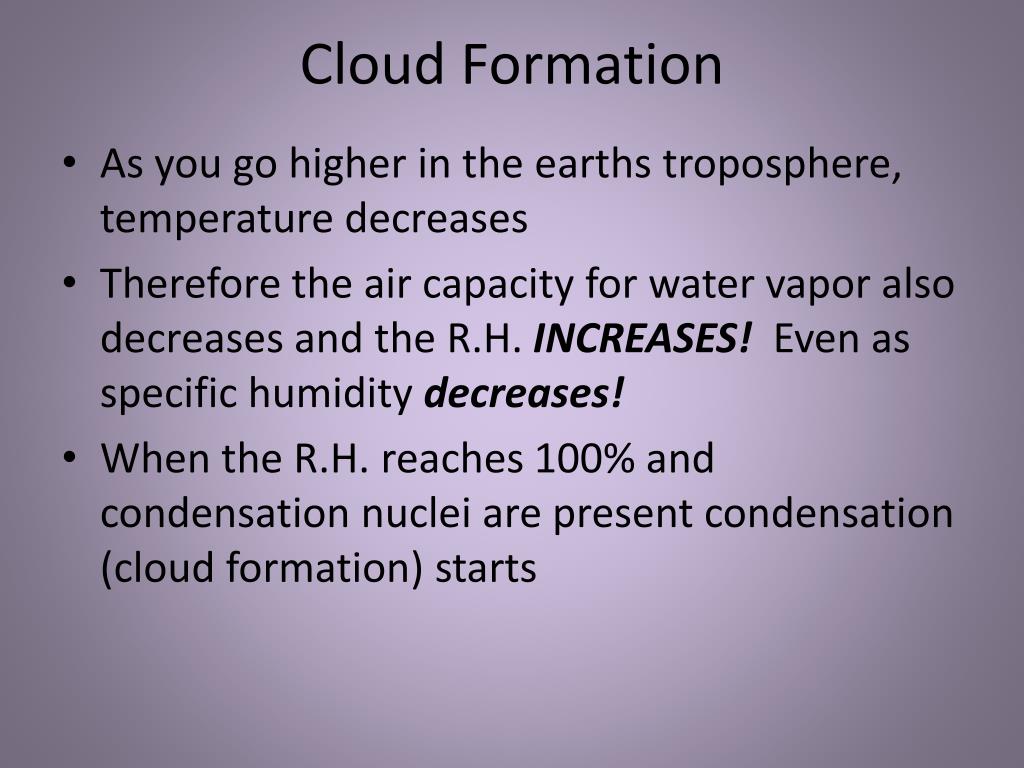 PPT - Water in the Atmosphere Evaporation Condensation and Cloud ...