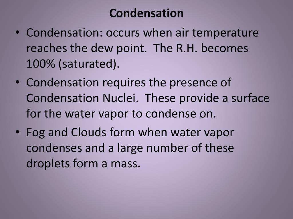 PPT - Water in the Atmosphere Evaporation Condensation and Cloud ...