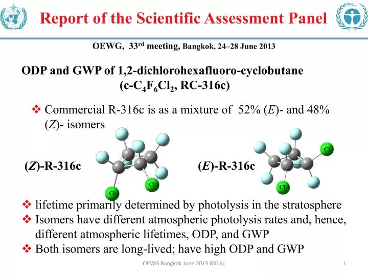 PPT - Report of the Scientific Assessment Panel PowerPoint Presentation ...