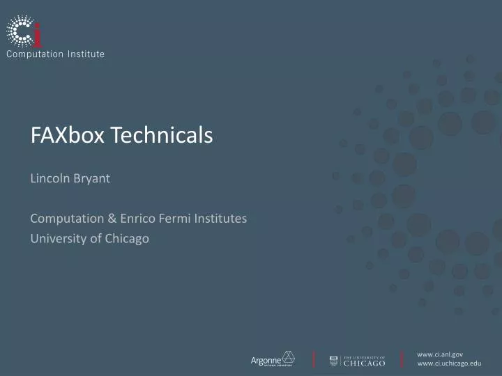 PPT - FAXbox Technicals PowerPoint Presentation, free download - ID:3232729