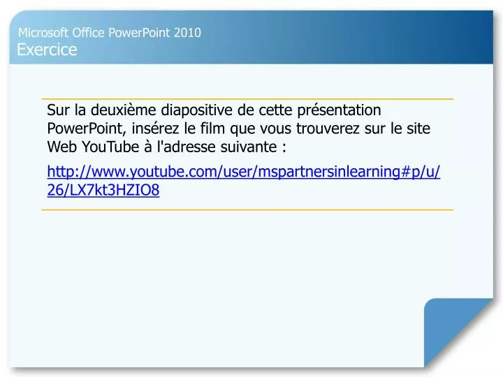 PPT - Exercice PowerPoint Presentation, free download - ID:3232977