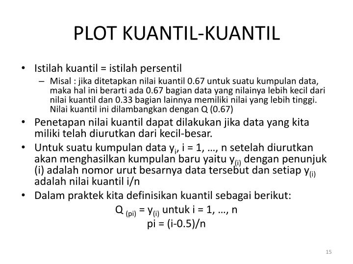 PPT - Pemeriksaan Asumsi Sebaran Data PowerPoint Presentation - ID:3233747