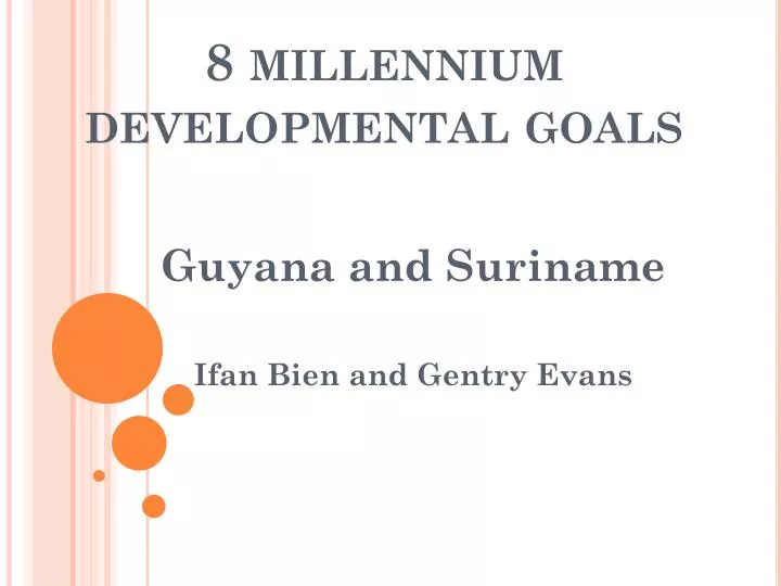PPT - 8 millennium developmental goals PowerPoint Presentation, free ...