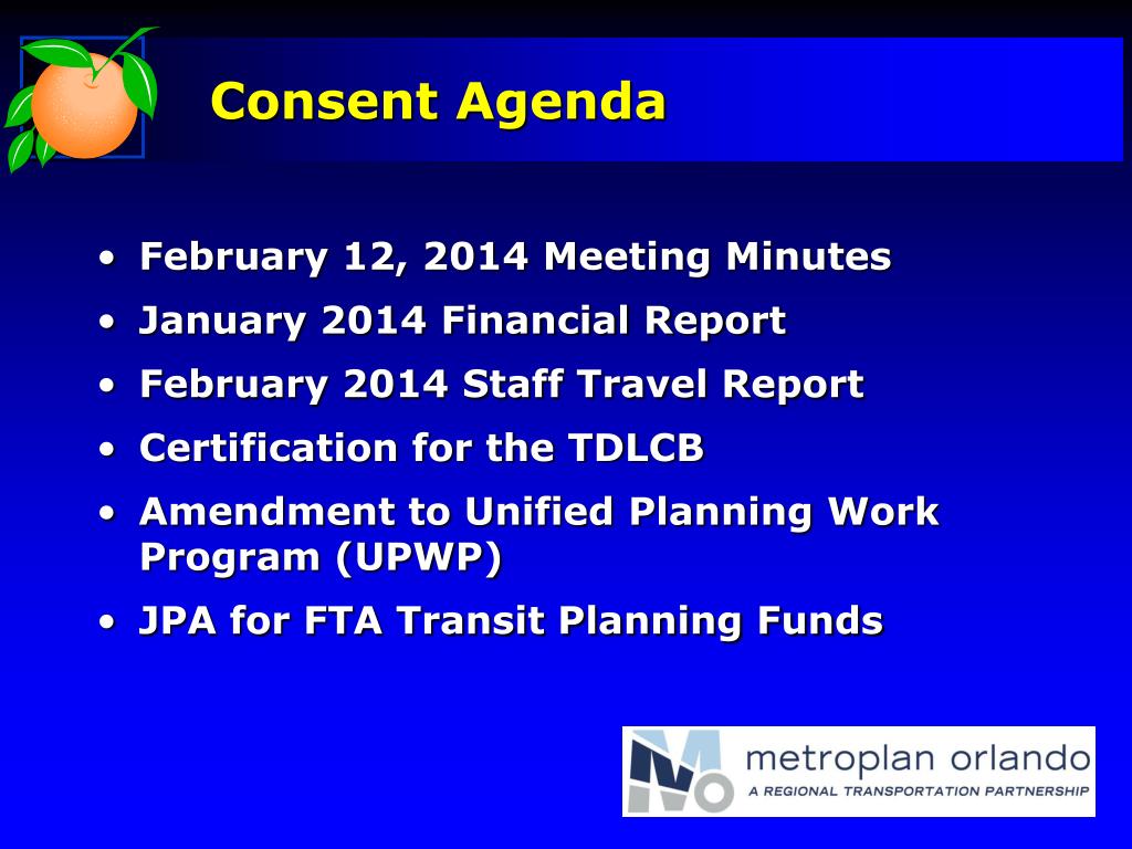 PPT - MetroPlan Orlando Board Meeting Agenda Briefing PowerPoint ...