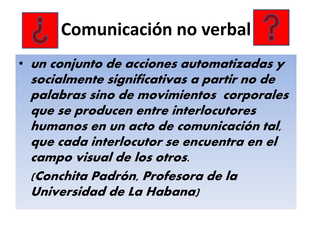 PPT - La Comunicación no verbal y su relación con la interpretación ...