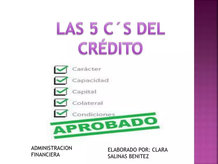 PPT - LAS 5 C´S DEL CRÉDITO PowerPoint Presentation, free download - ID ...