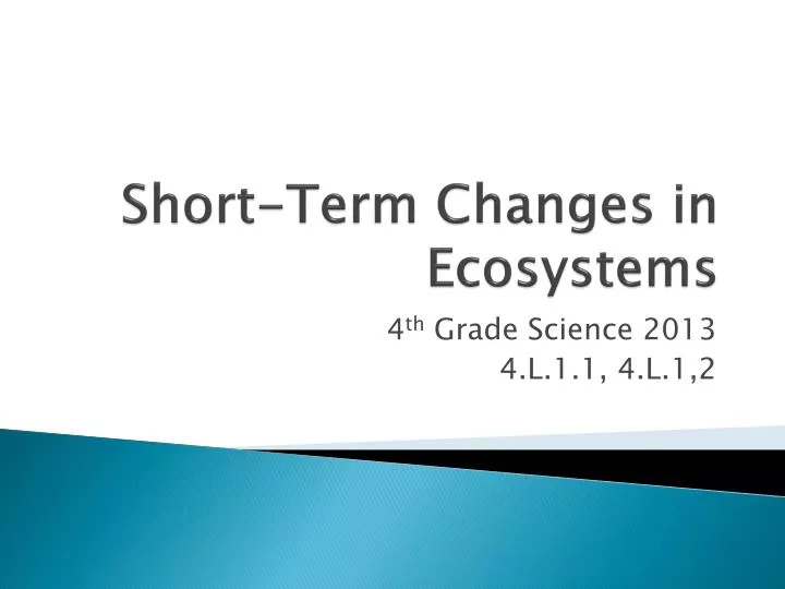 PPT - Short-Term Changes in Ecosystems PowerPoint Presentation, free ...