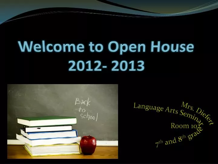 PPT - Welcome to Open House 2012- 2013 PowerPoint Presentation, free ...