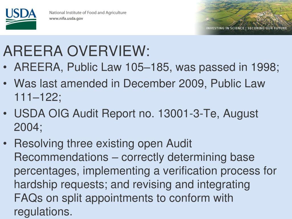 PPT - Agricultural Research, Extension and Education Reform Act ...