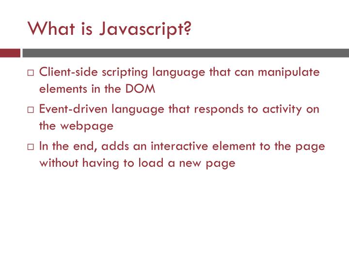 PPT - Javascript Introduction PowerPoint Presentation - ID:3236395