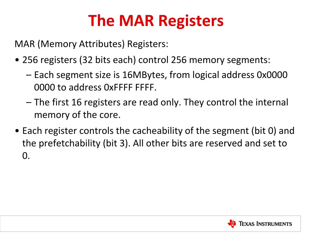 PPT - Extended Memory Controller (XMC) and the MPAX Registers ...
