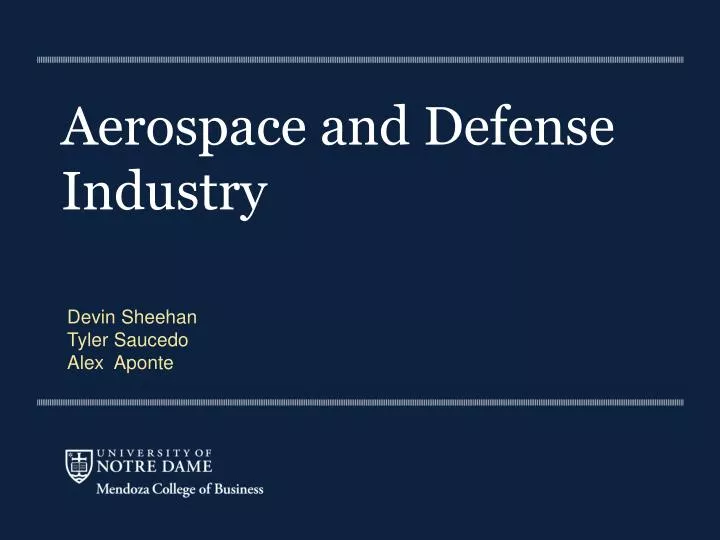 PPT - Aerospace and Defense Industry PowerPoint Presentation, free ...