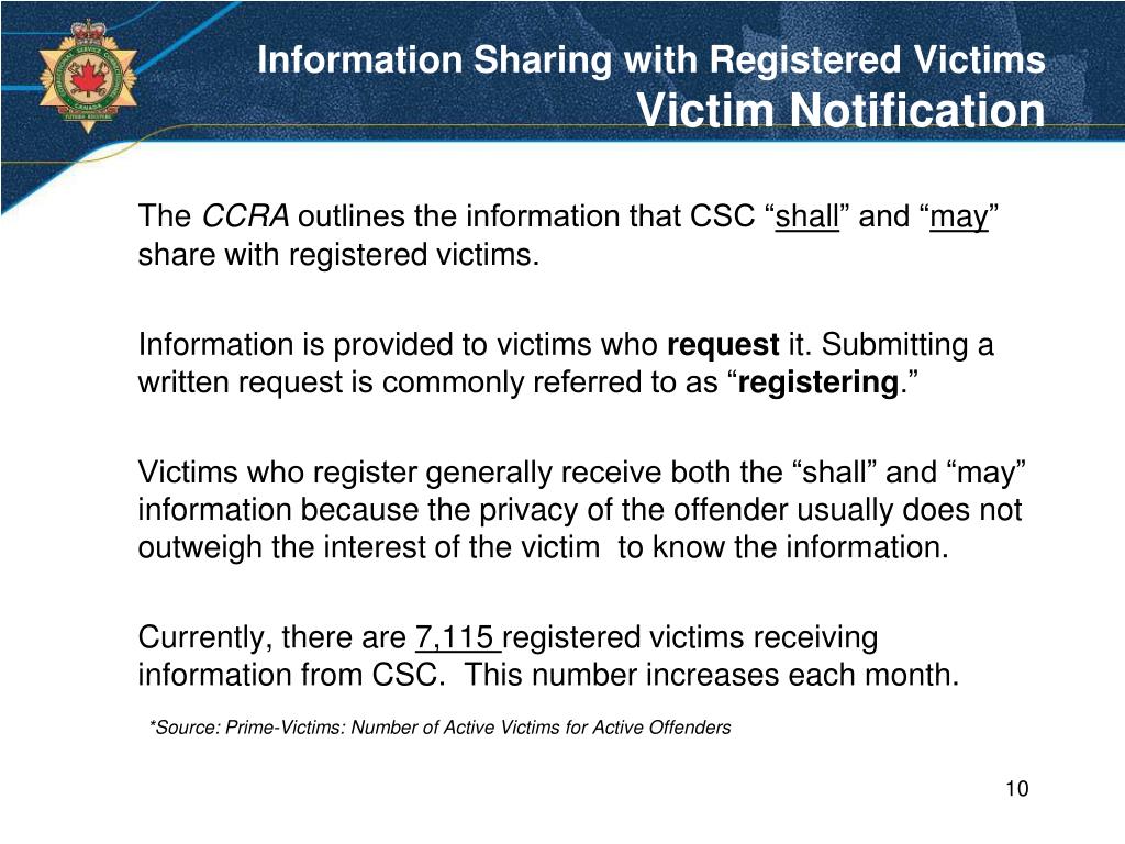 PPT - ENHANCEMENT OF SERVICES PROVIDED TO VICTIMS OF FEDERAL OFFENDERS ...