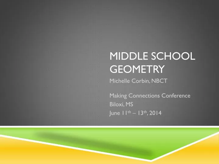 PPT - Middle School Geometry PowerPoint Presentation, free download ...