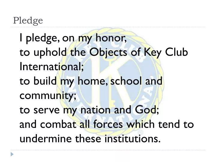 PPT - Pledge PowerPoint Presentation, free download - ID:3239381