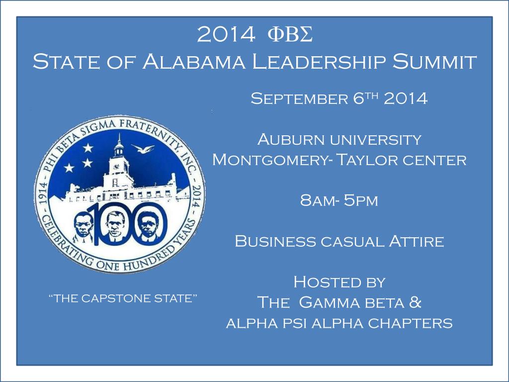 PPT - 2014 FBS State of Alabama Leadership Summit PowerPoint ...