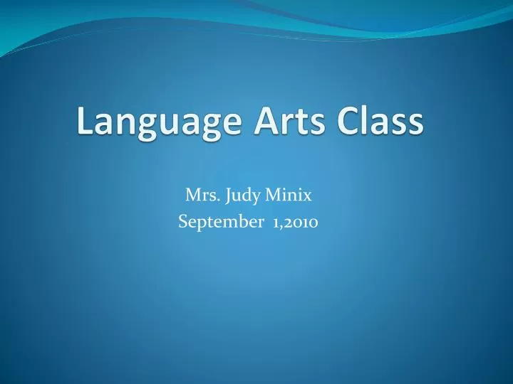 PPT - Language Arts Class PowerPoint Presentation, free download - ID ...