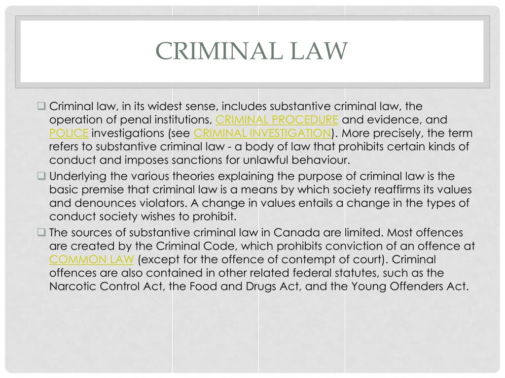 PPT - History of criminal law in Canada PowerPoint Presentation, free ...