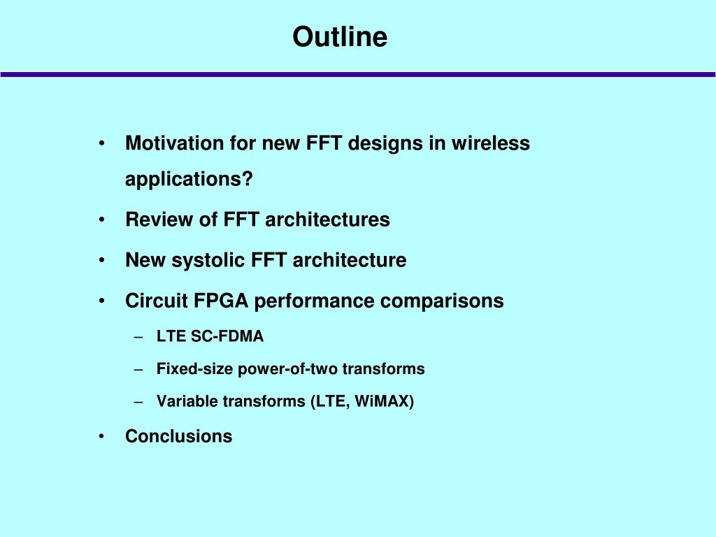 Ppt High Throughput Programmable Systolic Array Fft Architecture And Fpga Implementations