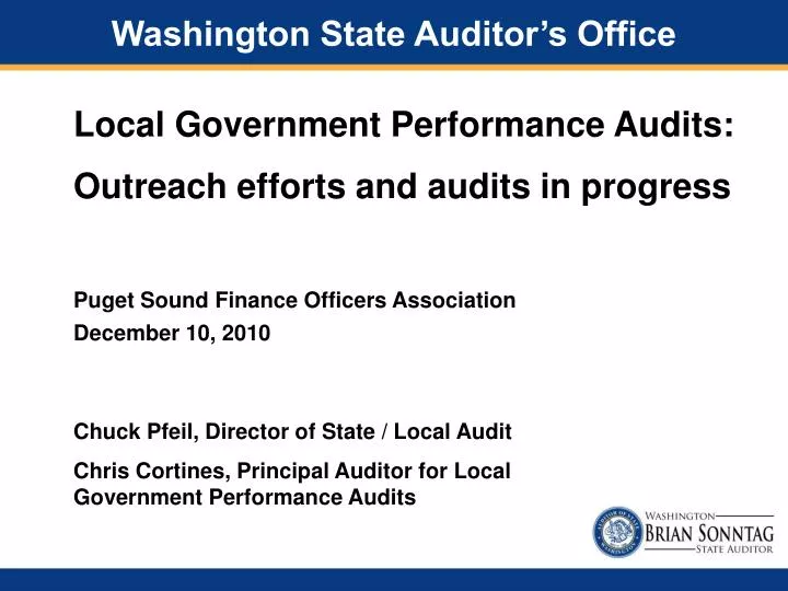 PPT - Washington State Auditor’s Office PowerPoint Presentation, free ...
