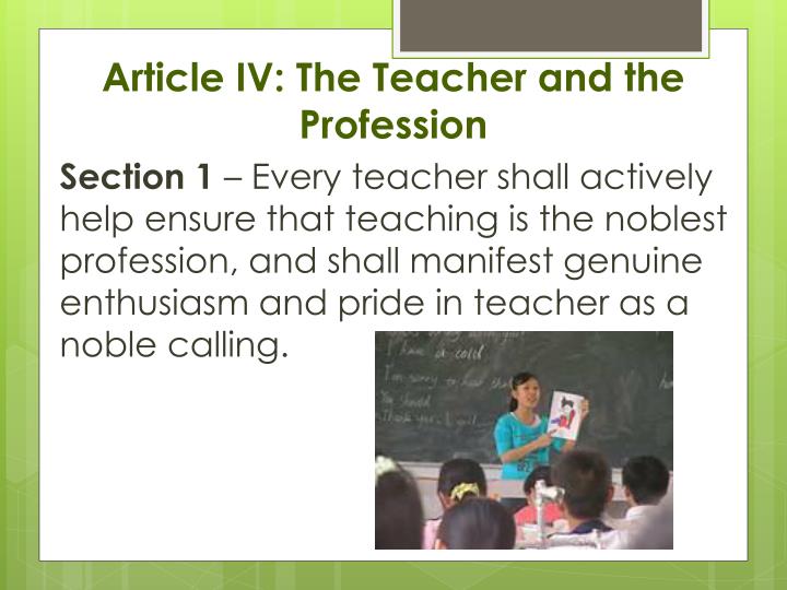 PPT - Code Ethics for Professional Teachers PowerPoint Presentation ...