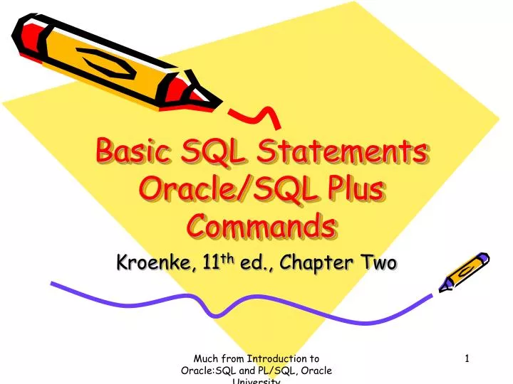 PPT Basic SQL Statements Oracle SQL Plus Commands PowerPoint Presentation ID 3241036