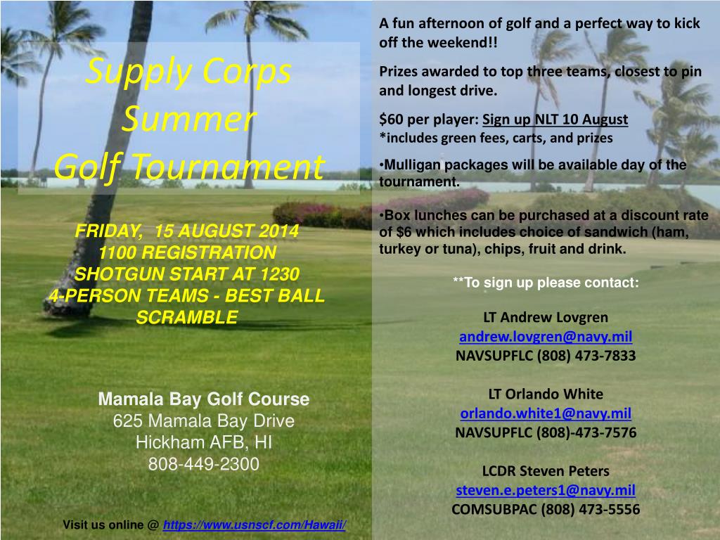 PPT - A fun afternoon of golf and a perfect way to kick off the weekend ...