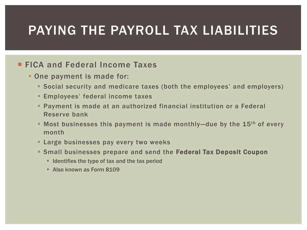 PPT - Tax Liability Payments and Tax Reports PowerPoint Presentation ...
