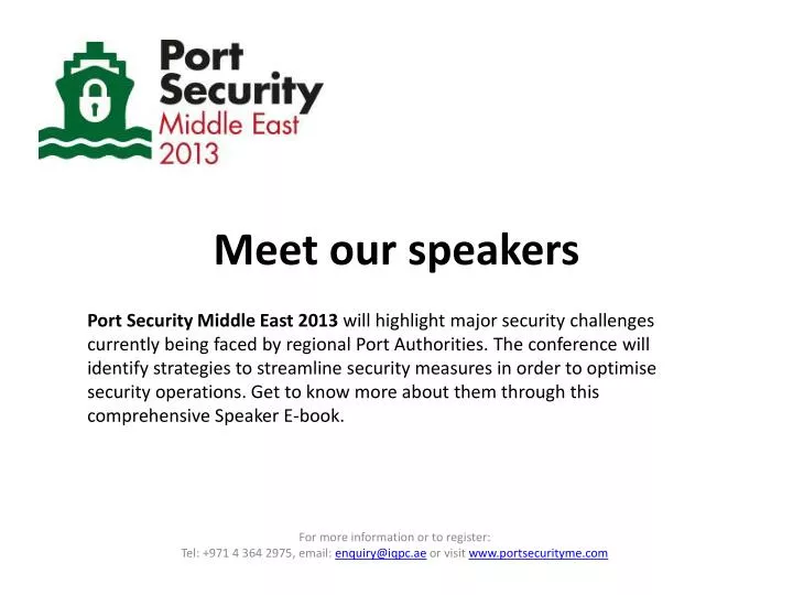 PPT - Meet our speakers PowerPoint Presentation, free download - ID:3242424