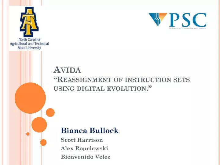 PPT - Avida “Reassignment of instruction sets using digital evolution.” PowerPoint Presentation ...
