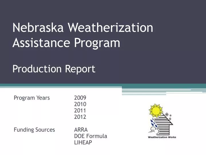 PPT - Nebraska Weatherization Assistance Program Production Report ...