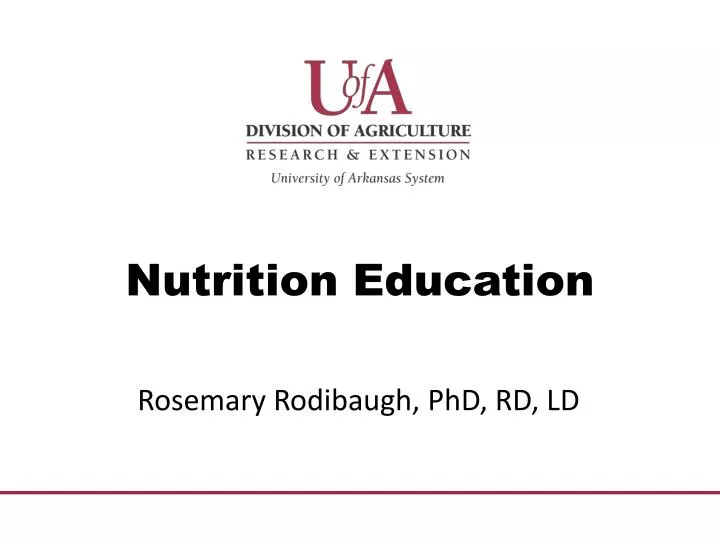 PPT - Nutrition Education PowerPoint Presentation, free download - ID ...