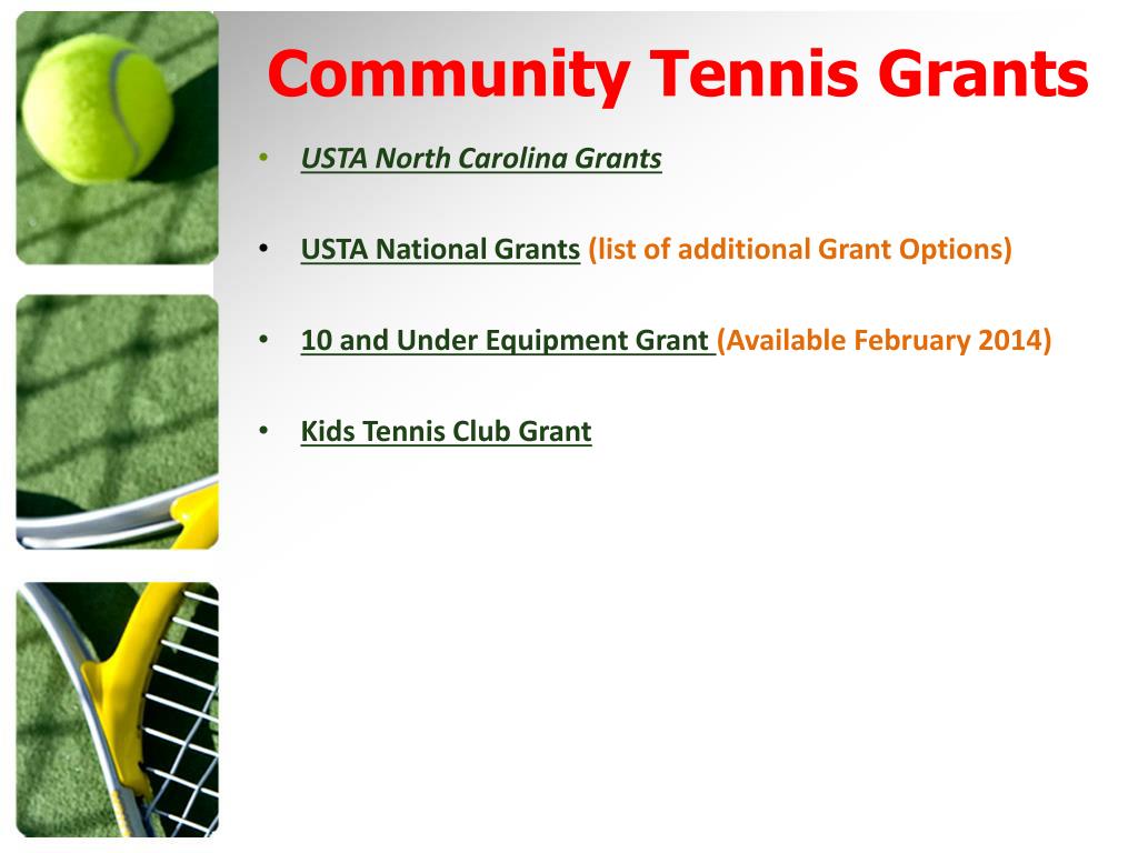 PPT - USTA North Carolina Facility Assistance and Community Grants ...
