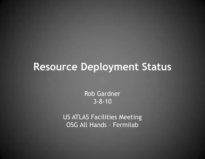 Ppt Resource Deployment Status Powerpoint Presentation Free Download