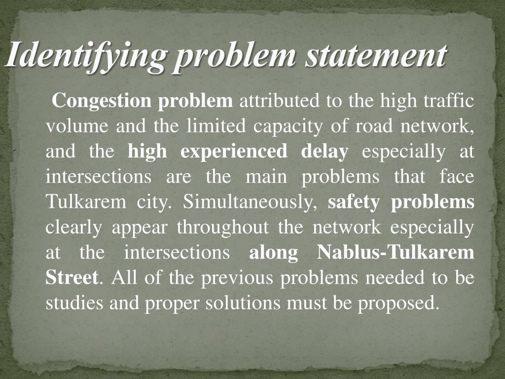 PPT - Traffic and Safety Study for Tulkarem City: Analyzing and ...