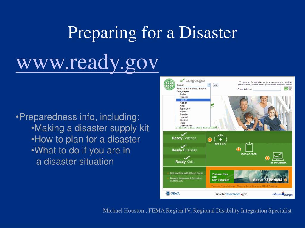 PPT - Michael Houston Regional Disability Integration Specialist FEMA ...
