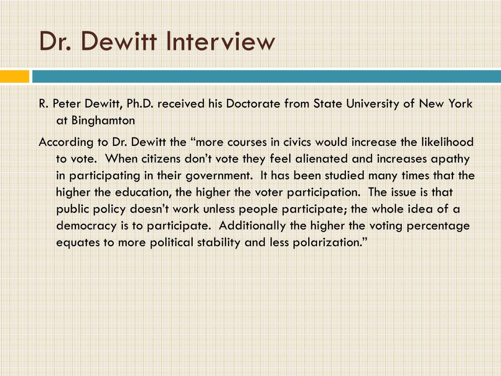 PPT - Civic education & voter apathy Determining the need for increased ...