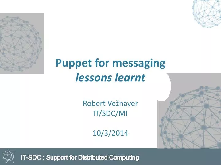 PPT - Puppet for messaging lessons learnt PowerPoint Presentation, free ...