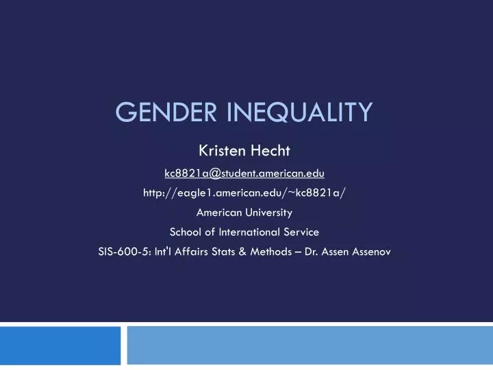 PPT - Gender Inequality PowerPoint Presentation, free download - ID:3248506